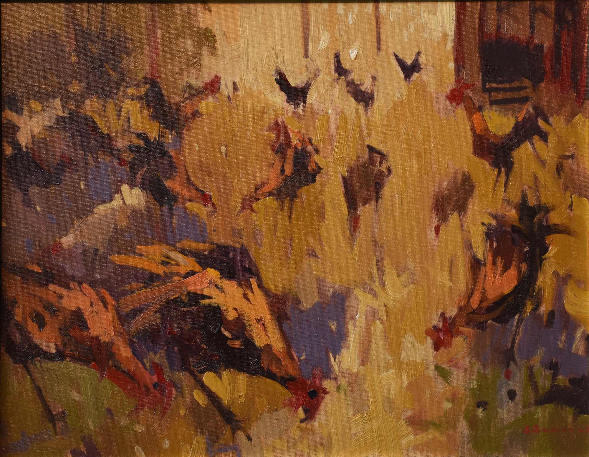 Farm Chicken - Oil - Brian Badcock