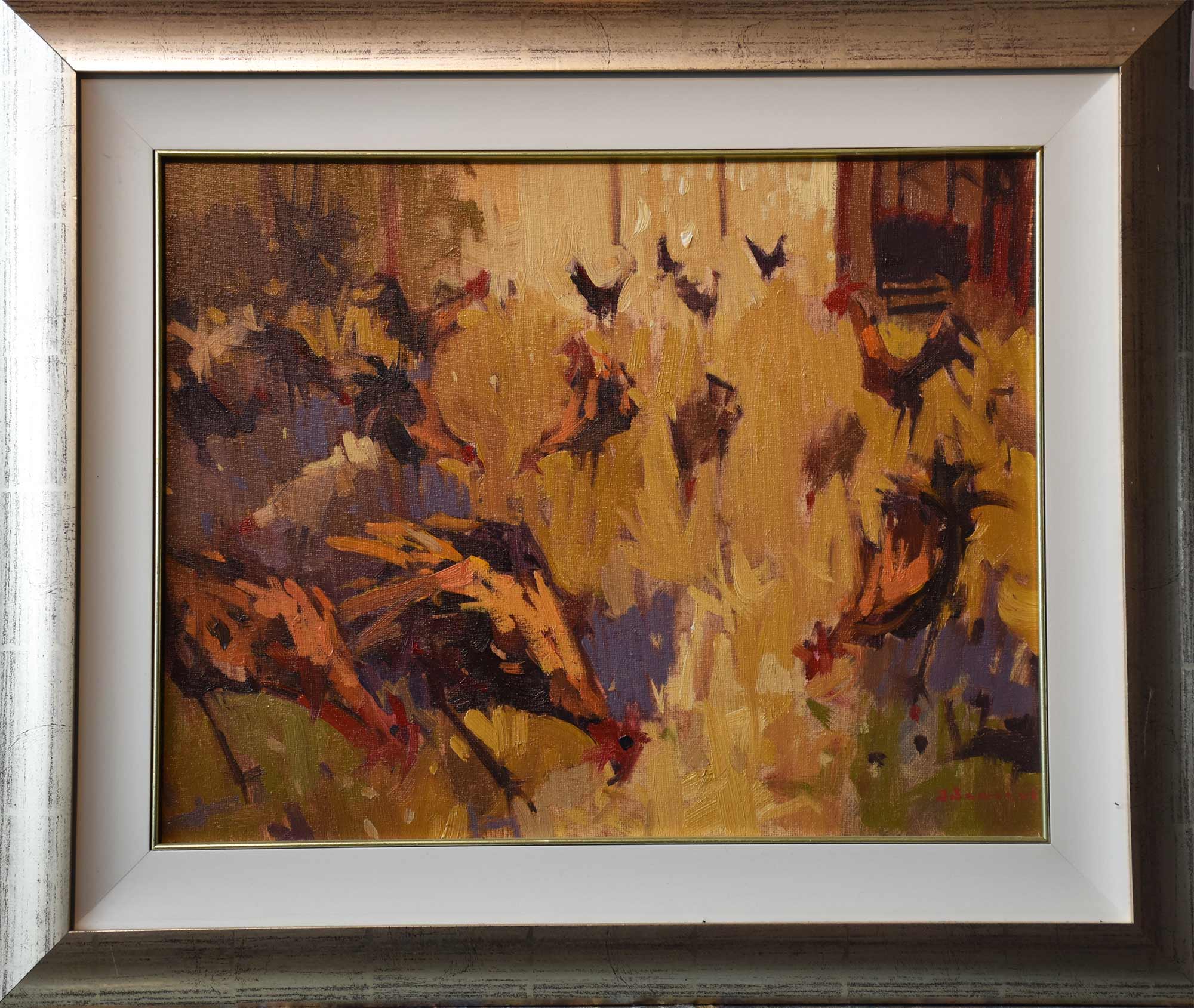 Farm Chicken - Oil - Brian Badcock